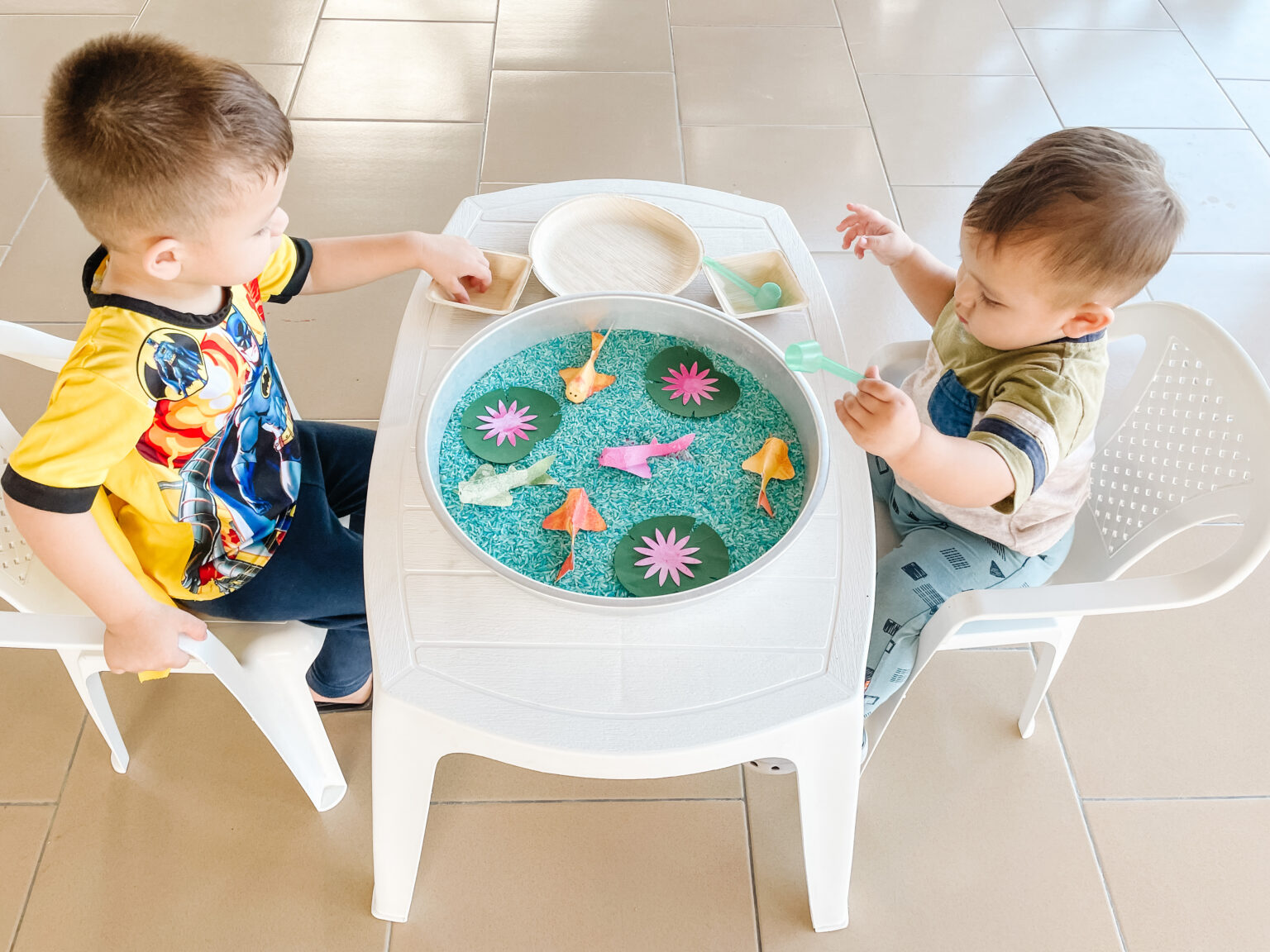 Koi Fish Sensory Bin