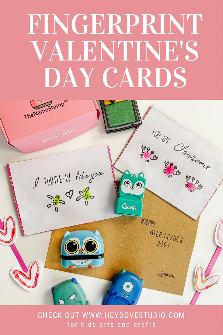 Fingerprint Valentine’s Day Cards