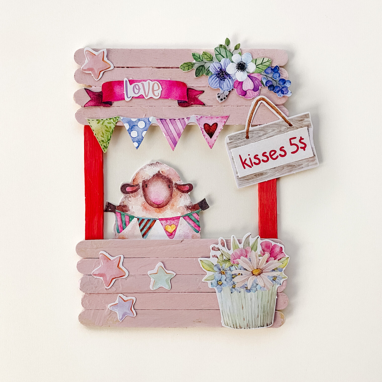 Popsicle Stick Kissing Booth