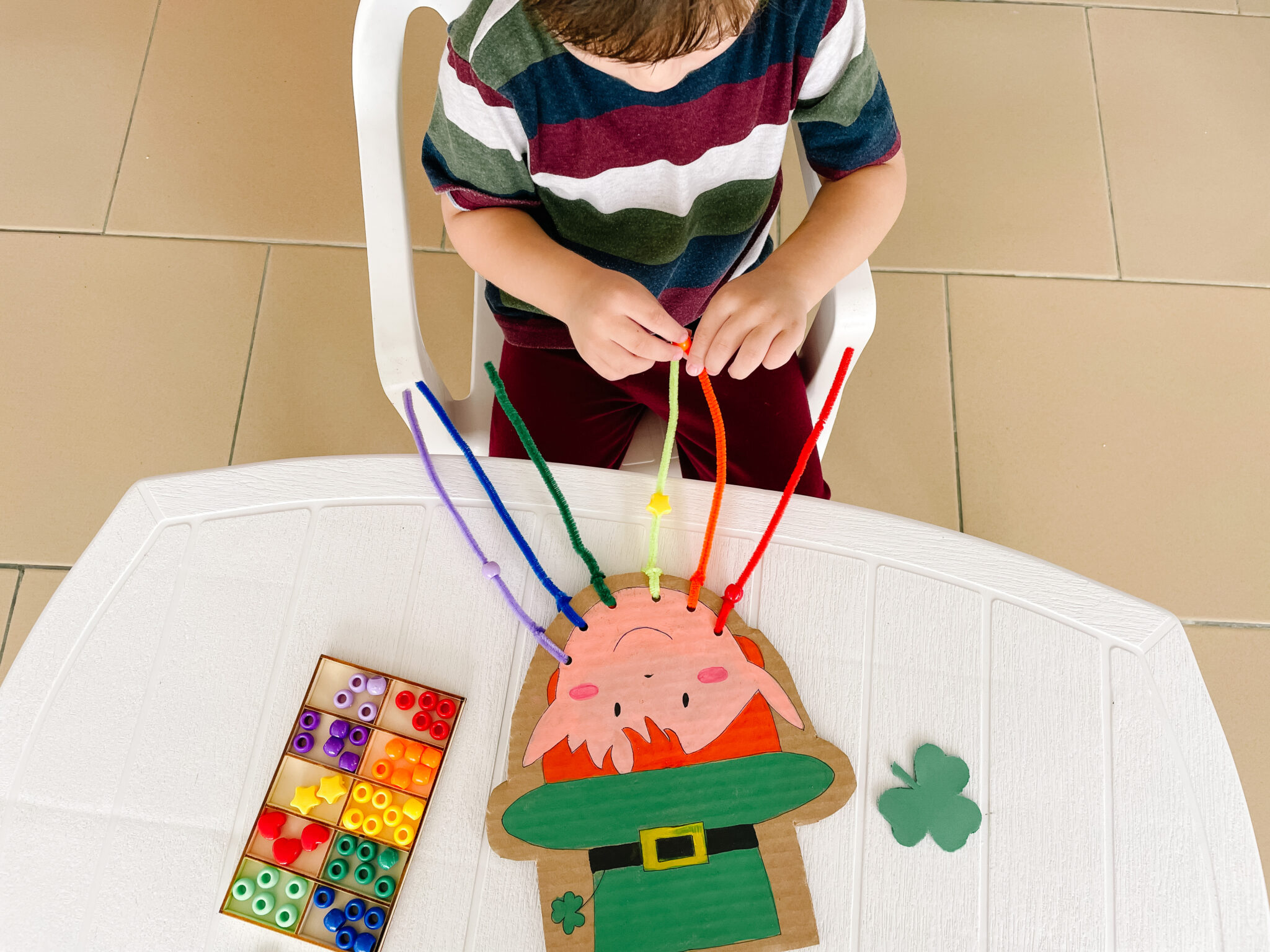 Leprechaun Beard Threading Activity