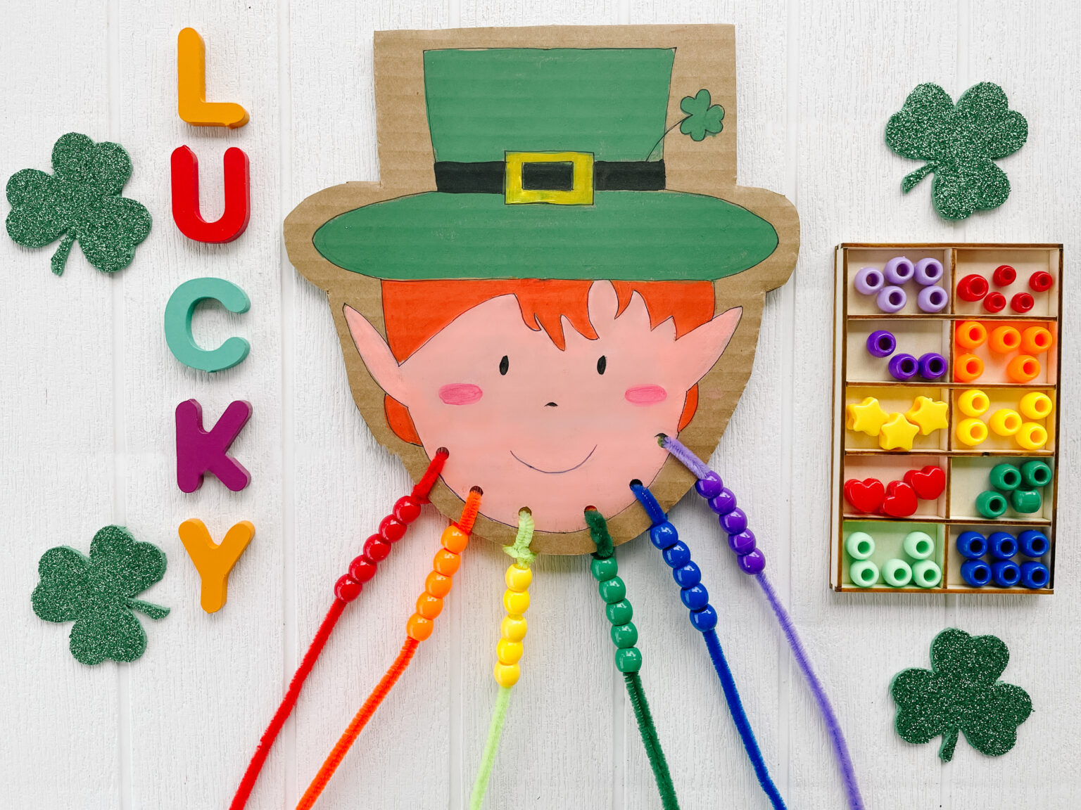 Leprechaun Beard Threading Activity
