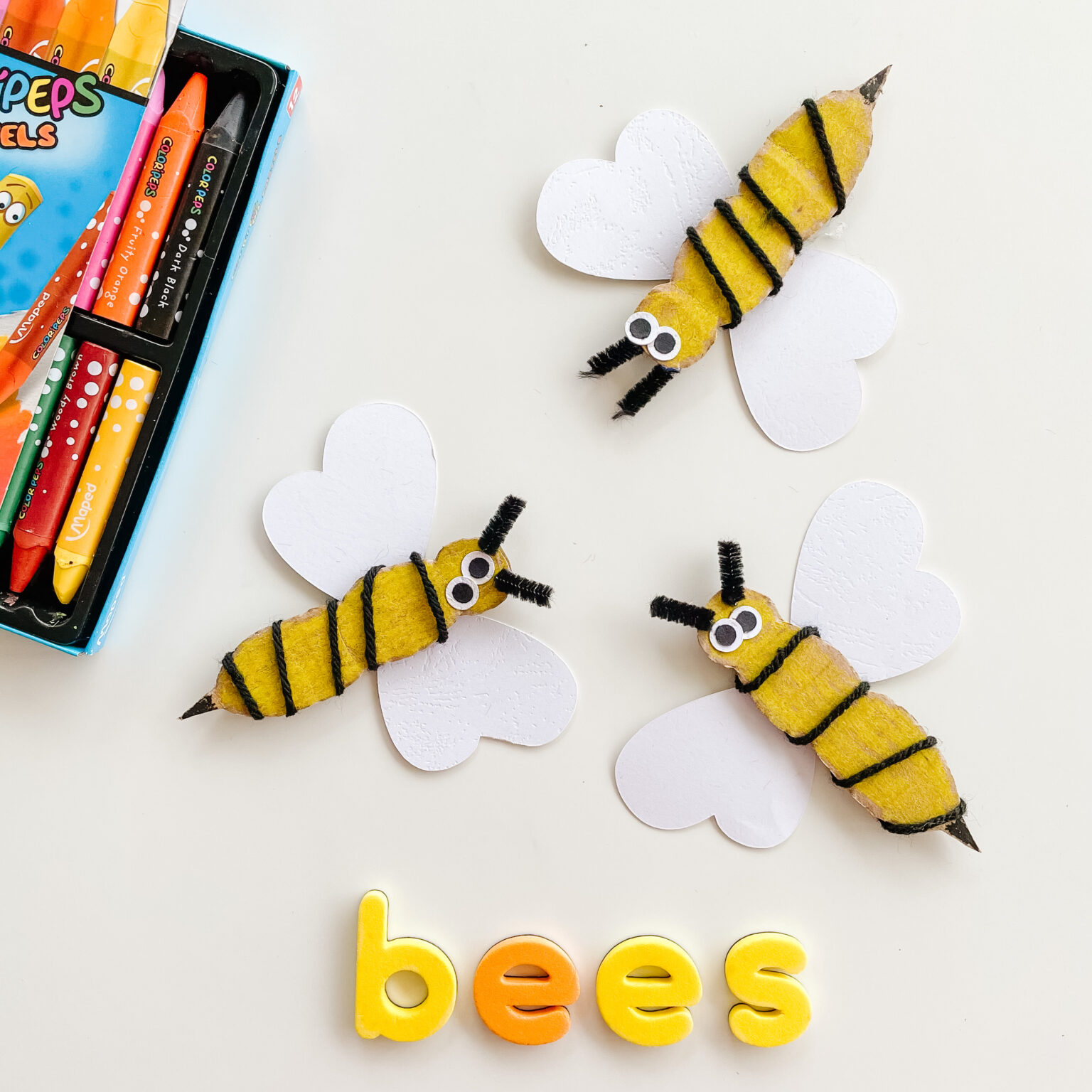 Cardboard Bees
