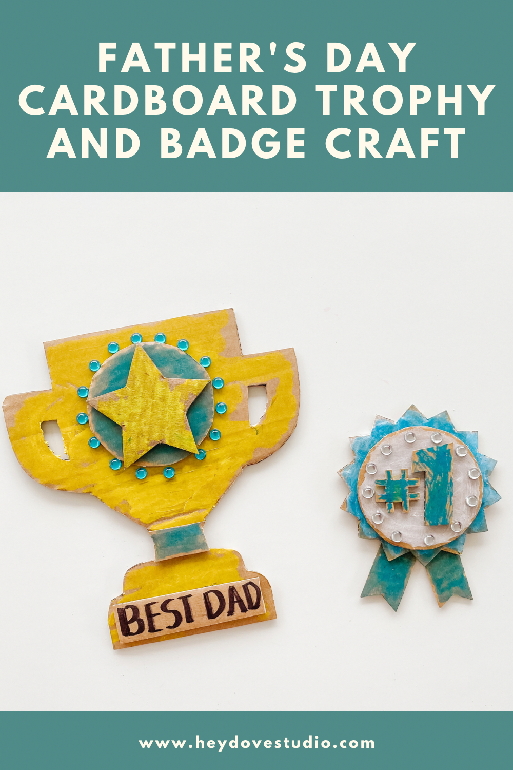 Cardboard Trophy and Ribbon Badge Craft
