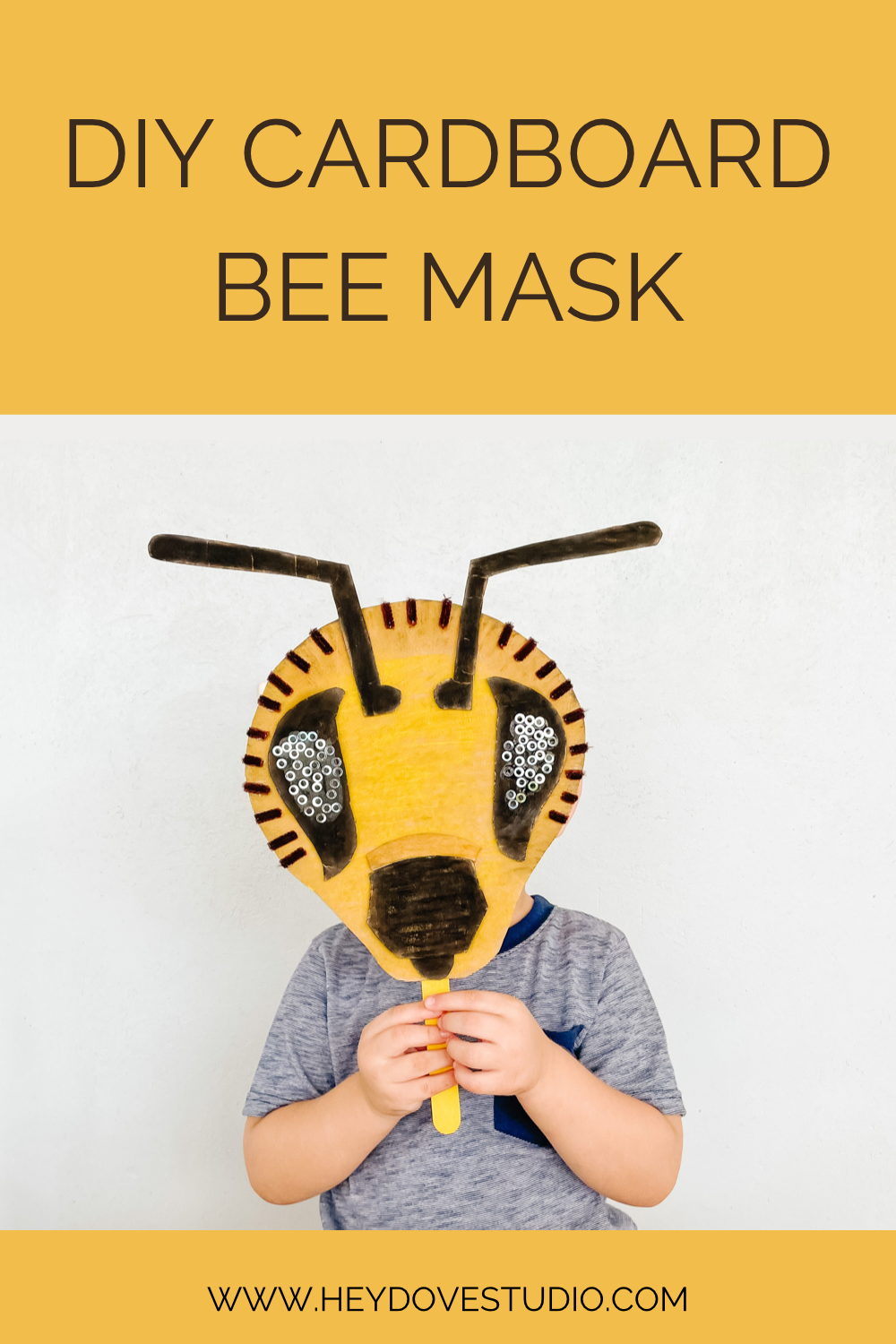 DIY Cardboard Bee Mask