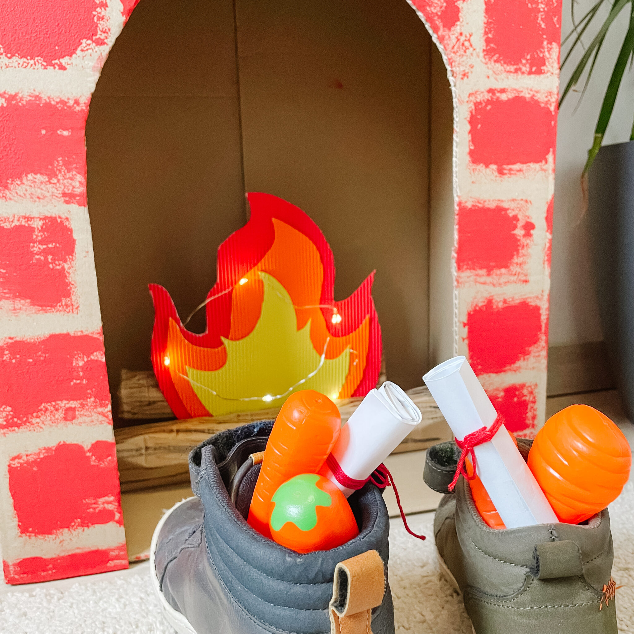 DIY Carboard Fireplace