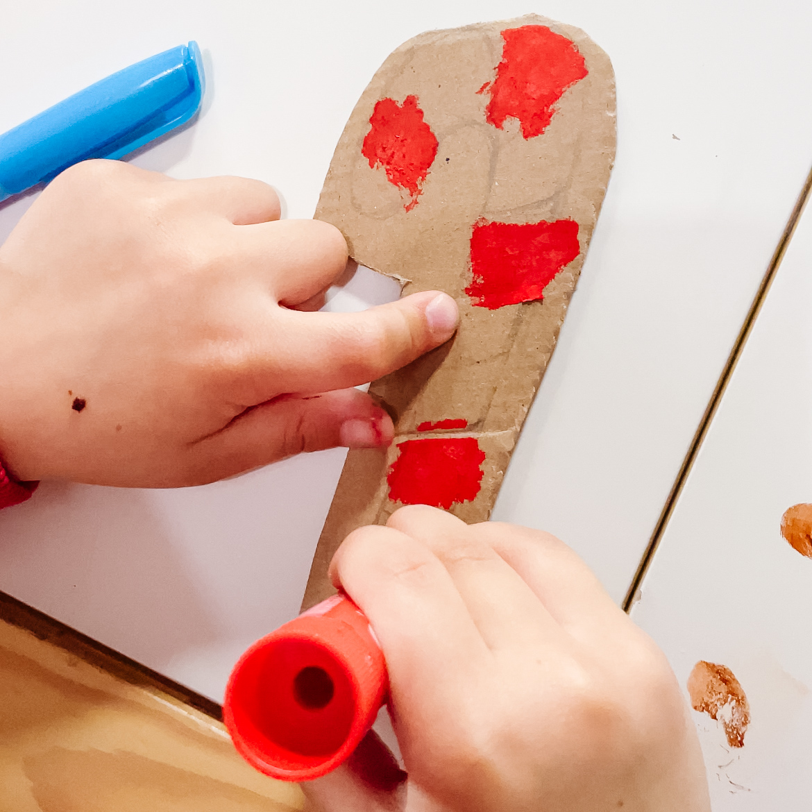 Cardboard Cookies and Milk for Santa