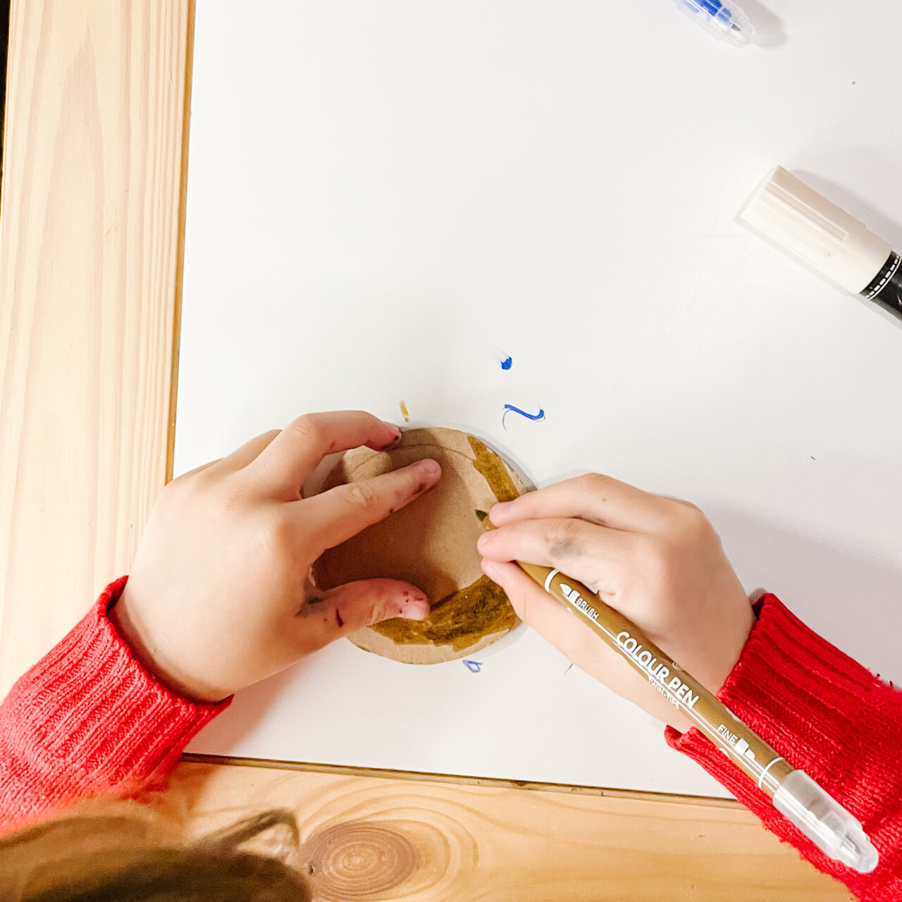 Cardboard Cookies and Milk for Santa